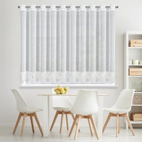 ZÁCLONA NA KROUŽCÍCH ARTEMIDA 350X145 CM BÍLÁ
