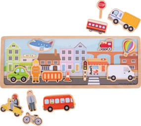 Bigjigs Toys Magnetické puzzle - Město
