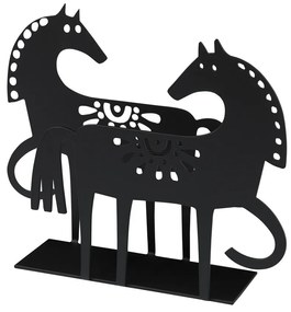 Držák na ubrousky Happy Horse black 13x17x4, Bengt &amp; Lotta Švédsko Černá