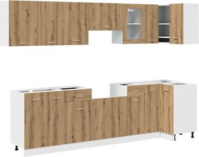 11dílná sada kuchyňských skříněk "Lyon" Artisan Dub, dřevěné podlahy 3328580