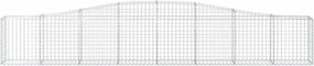 Klenuté gabionové koše 5 ks 400x30x60/80 cm pozinkované železo 3145803