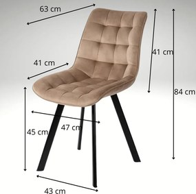 Vikio Jídelní set pro 4 osoby 160x90 cm dub noha X béžová židle VJS236-4BE-S