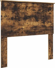 Rám postele s čelo Kouřový dub 100 x 200 cm Inženýrské dřevo 3411149