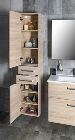 Aqualine, VEGA Skříňka vysoká 35x184x31cm, dub platin, VG985