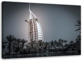 Obraz na plátně Hotel Burj al-Arab v Dubaji - 100x70 cm