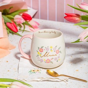 Světle růžový porcelánový hrnek 450 ml Mama You Are Blooming – Sass &amp; Belle