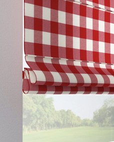 Římská roleta Verona barva červená látka vzorované
