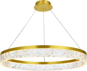 Toolight Toolight, LED závěsné osvětlení 80cm, 50W, 3000K, LHJ047-CP, zlatá lesklá, OSW-50022