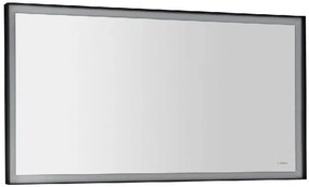 Sapho Sort LED - Zrcadlo s LED osvětlením, 1200x700 mm, černá mat ST120