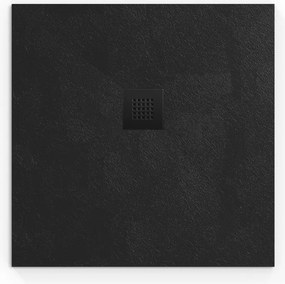 Sprchová vanička čtvercová SAT Alek 80x80 cm litý mramor černá SATALEK80Q