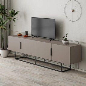 Šedo-béžový TV stolek 200x55 cm Titan – Marckeric