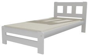 Dřevěná postel VMK 10B 120x200 borovice masiv - bílá