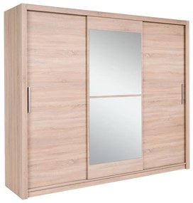 Šatní skříň MISTRAL 250 dub sonoma / zrcadla
