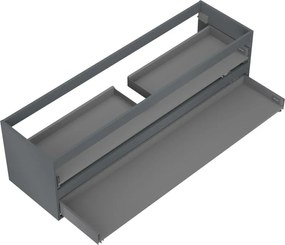 Mexen Box-A, závěsná skříňka 160 cm, 2 zásuvky, grafitová matná, 91AX0-1600-470-2-66