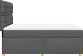 Box spring postel s matrací tmavě šedá 160x200 cm textil 3293639