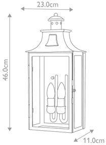 Elstead KENDAL - Venkovní nástěnné svítidlo KENDAL 2xE14/60W/230V IP44