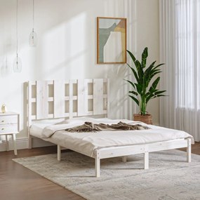 Rám postele bílý masivní borovice 140 x 200 cm,  3105601 HangarStore.cz