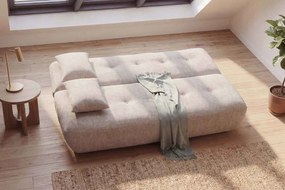 Designová rozkládací pohovka Litonya 200 cm šedo-hnědá
