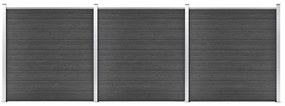 Set plotových dílců WPC 526 x 186 cm černý 3070430