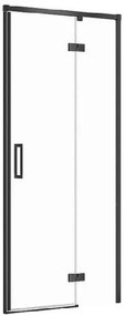 Cersanit Larga - Sprchové dveře 90x195 cm, pravé, černá/čiré sklo S932-124