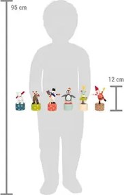 small foot Dřevěná vánoční mačkací figurka 1 ks