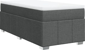 Box spring postel s matrací tmavě šedá 90x190 cm textil 3285436