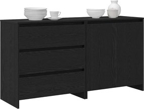 Servírovací skříň 2 ks Černá 70 x 41 x 75 cm Kompozitní dřevo 3332523