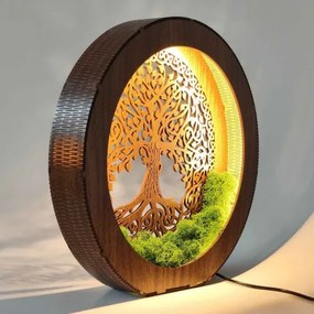 Dřevěná LED lampa Strom života s měchem, Stmívatelná I SENTOP LED0610