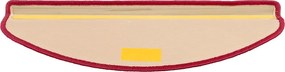 Nášlapy na schody samolepicí 10 ks 65x21x4 cm červené 149831