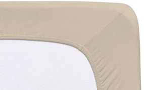 Florella Prostěradlo Avance Jersey Elastan Beige, 90-100x200-220 cm
