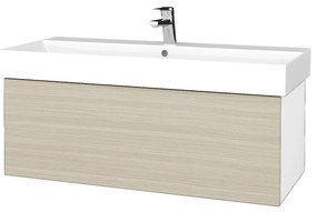 Dřevojas Koupelnová skříň VARIANTE SZZ 100 Varianta: N01 Bílá lesk / D16 Beton tmavý