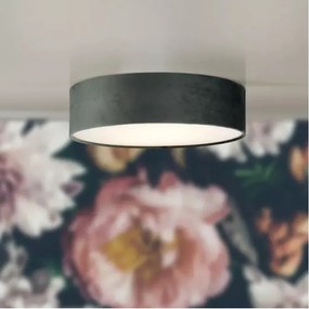Searchlight 23298-2GY Stropní sametový lustr VELVET ŠEDÝ, průměr 38cm