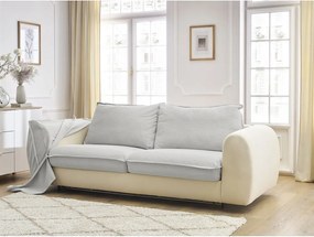 Světle šedá pohovka na každodenní spaní/rozkládací 236 cm Archimede – Bobochic Paris