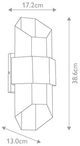 Quoizel QZ-CHASM-M-BKW - LED Venkovní svítidlo CHASM 2xLED/5,5W/230V IP44