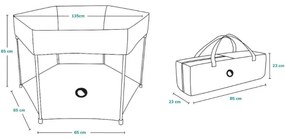 Lionelo - Hrací ohrádka ROEL tmavě modrá