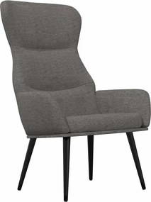 Relaxační křeslo se stoličkou světle šedé textil 3097429