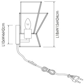 Lucide 10220/01/72 - Nástěnné svítidlo TASMAN 1xE27/60W/230V béžová