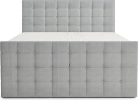 Šedá boxspring postel s úložným prostorem 180x200 cm Tasca – Maison de Rêve
