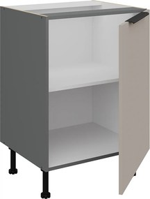 Kuchyňská linka ARIA ta | 300 + 180 cm | UNI dvířka | výška 251 cm | EXTRA VYSOKÁ | ANTIFINGER povrch | antracit/béžová