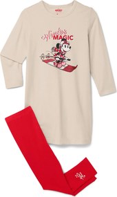 Tchibo - Dětská noční košile s legínami »Mickey and Friends« - dámské - vel. 122/128 - barva: béžová