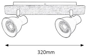 Rabalux 5903 - Bodové svítidlo MAC 2xGU10/15W/230V