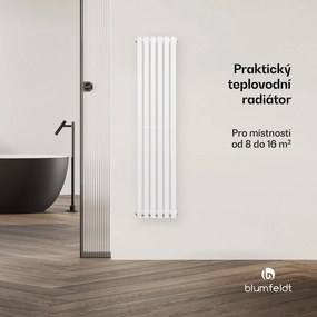 Blumfeldt Radiátor Delgado | moderní design | 25 x 120 cm | 942 W | středové připojení