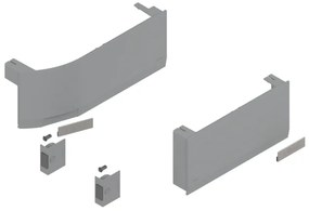 BLUM Sada krytek Aventos HK-TOP pro SERVO-DRIVE světle šedá