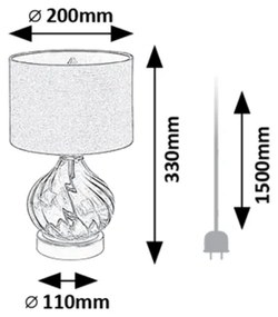 Rabalux 74033 - Stolní lampa PIRELO 1xE14/25W/230V zelená