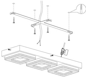 Eglo 95656 - LED Stropní svítidlo FRADELO 3xLED/4W/230V