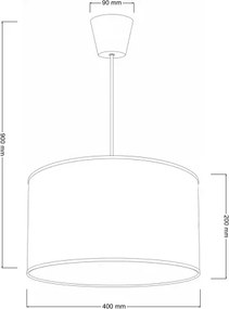 BRILAGI - Lustr na lanku VELVET 1xE27/60W/230V pr. 40 cm krémová/zlatá