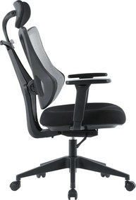 Ergonomická kancelářská židle AVENTO - šedá síťovina
