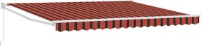 Stahovací markýza Červená a černá 350 x 250 x 165 cm 3330225