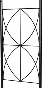 Outsunny Kovový Růžový Oblouk pro Šplhající Rostliny Zahradní Oblouk s Ostrým Vrcholem Kovová Konstrukce Obelisk pro Růže 114 x 30 x 230 cm Černý