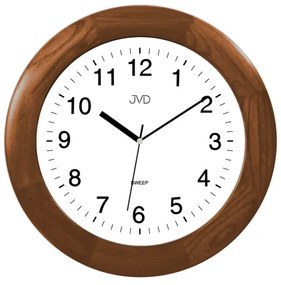 Dřevěné netickající tiché nástěnné hodiny JVD NS7017.1